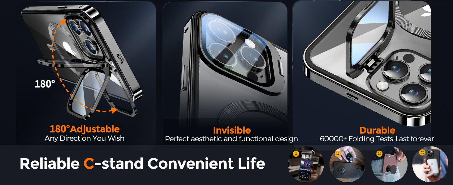 Amazon.com: YUNHUASM[Camera Invisible Stand & Slide Pop-up Lock Magnetic Privacy Case for iPhone ...