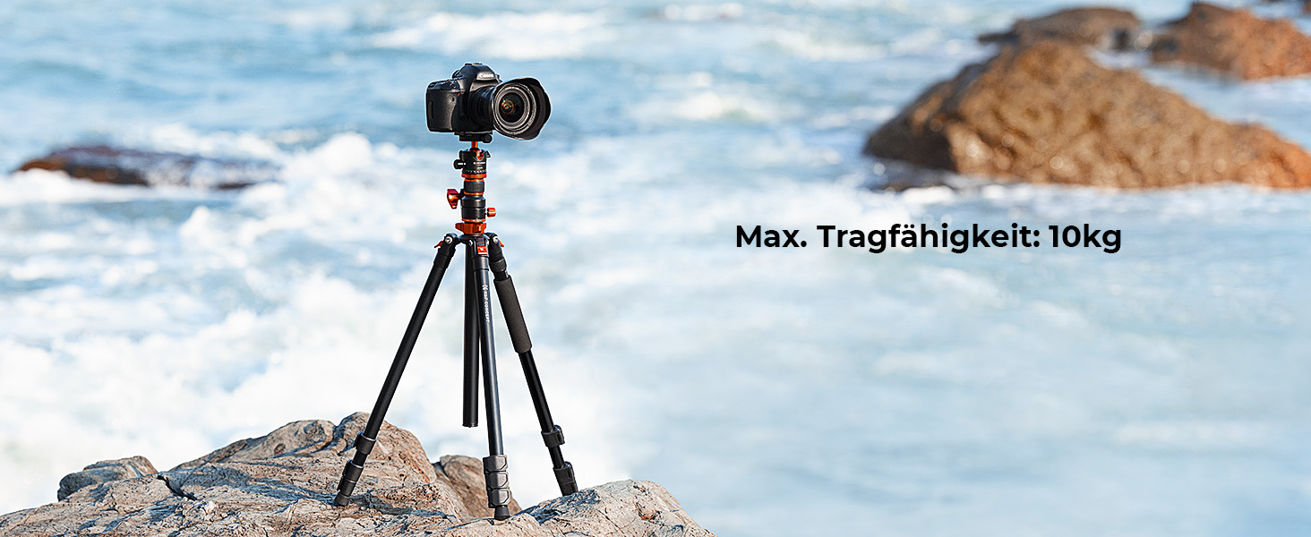 K&F Concept Neues Dreibein Stativ für Kamera, 230cm Professionelles Kamera Stativ mit Neuer ...