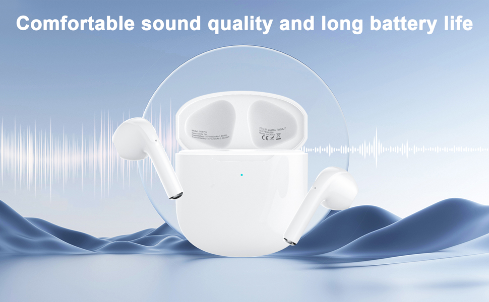 Wireless Earbuds, Bluetooth 5.3 Earbuds, 50H Playtime, Built in Noise ...