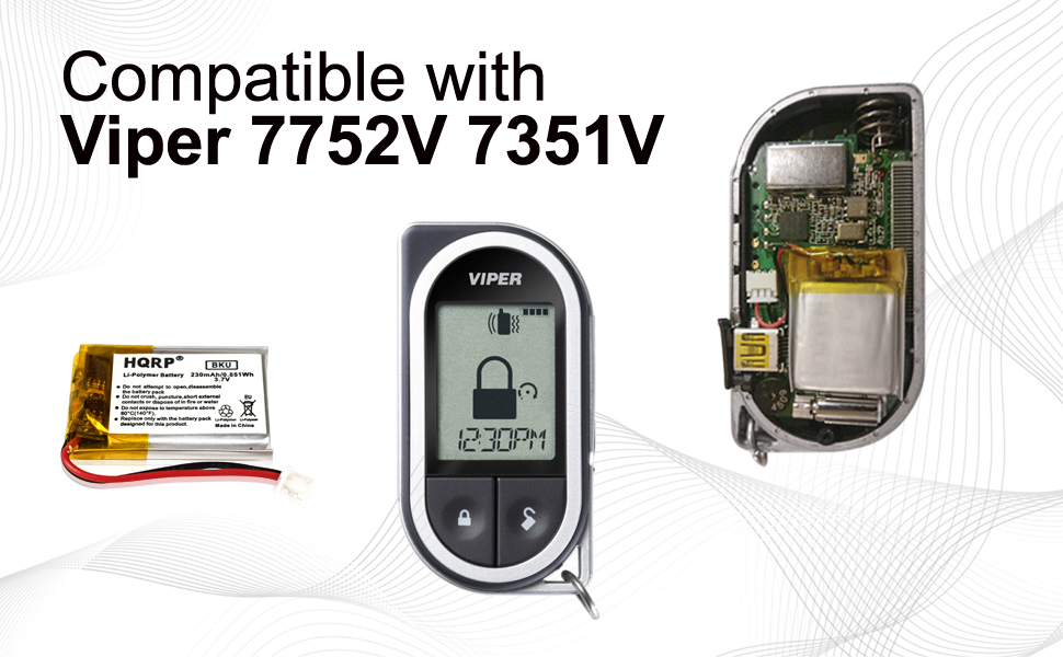 Amazon.com: HQRP Battery Compatible with Viper 7752V 7351V, Clifford ...