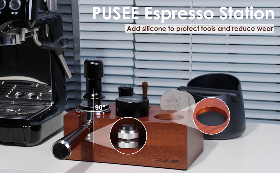 Amazon.com: PUSEE Espresso Tamping Station, 54mm Espresso Organizer Station Fit for 51-54mm ...