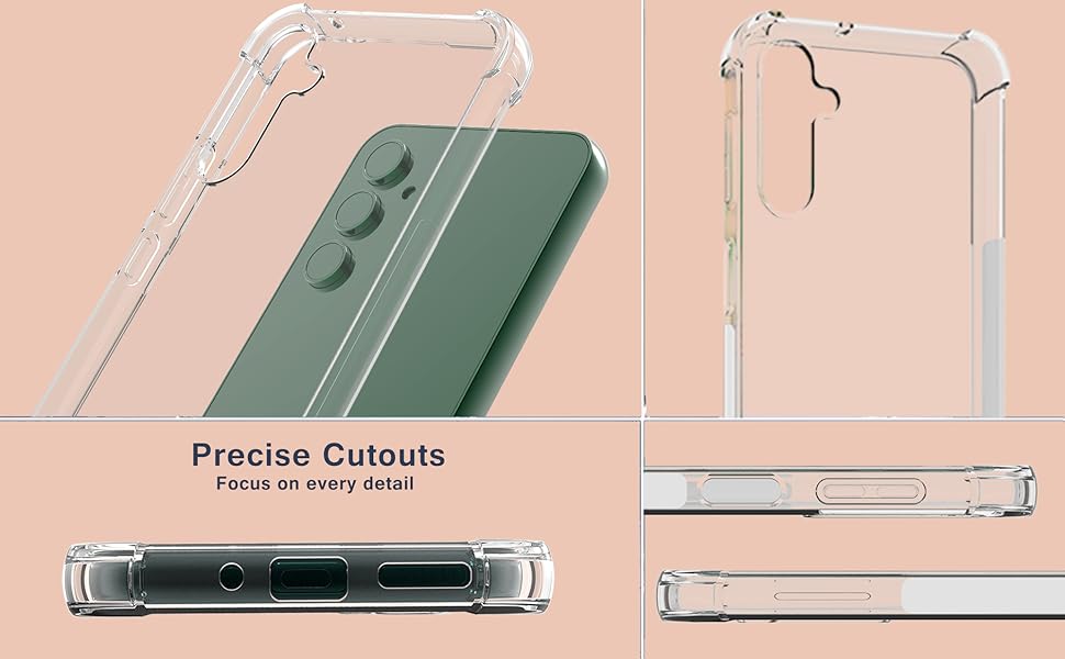 Amazon.com: for Samsung Galaxy A24 Case,Samsung A24 4G Case Clear Built-in Screen Protector ...