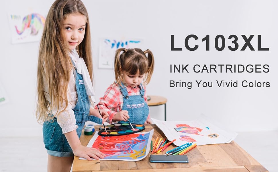 Amazon.com: LC103 LC103XL High Yield Ink Cartridges Replacement for Brother LC103XL LC101 Work ...