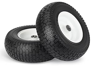 Amazon.com: GICOOL 2 Pack, 13x5.00-6 Flat Free Lawn Mower Tire and Wheel, 13x5-6 Riding ...
