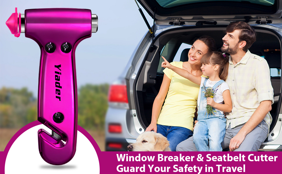 Amazon.com: Yiader Car Window Breaker Tool, 3-in-1 Emergency Escape Tool with Window Breaker and ...