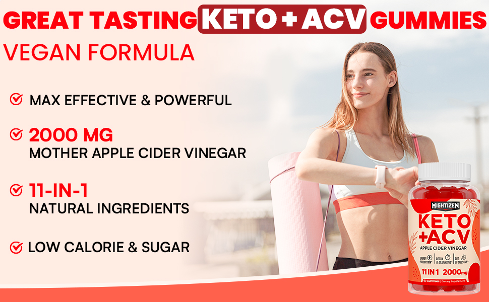 Amazon.com: Apple Cider Vinegar Gummies, Max Strength Keto Acv Gummies with Green Tea ...
