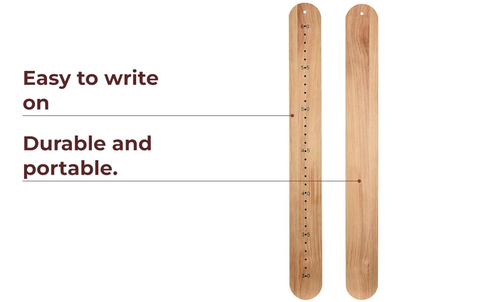 Amazon.com: Hallops Store Wooden Ruler Height Chart for Kids - Growth ...