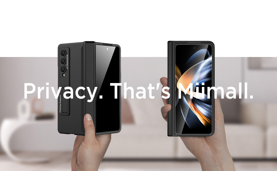 Amazon.com: Miimall for Samsung Galaxy Z Fold 4 Case with Privacy Screen Protector, Built-in ...