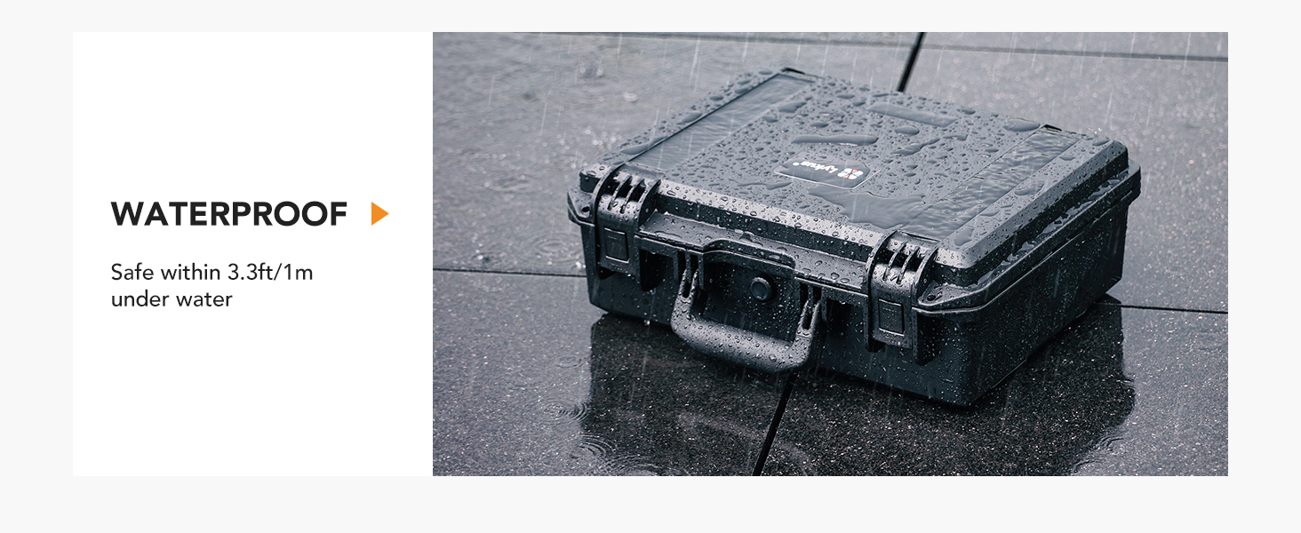 Lykus PVC1 Maletín/Estuche/Case rígida impermeable con divisores ...