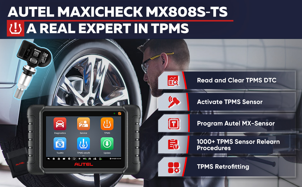 Autel MaxiCheck MX808S-TS Android 11: [2024 Same as MaxiCOM MK808S-TS ...