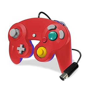 Amazon.com: Old Skool GameCube/Wii Compatible Controller - Red/Blue ...