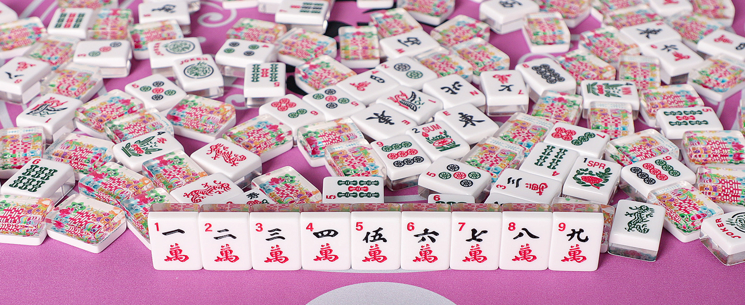 Amazon.com: GUSTARIA Set of American Mahjong Tiles, 166 Quality Acrylic Tiles with Multicolour ...