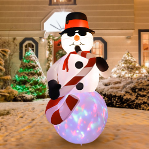 Amazon.com: MAOYUE 8 FT Christmas Inflatables Snowman Outdoor Christmas Decorations, Snowman ...