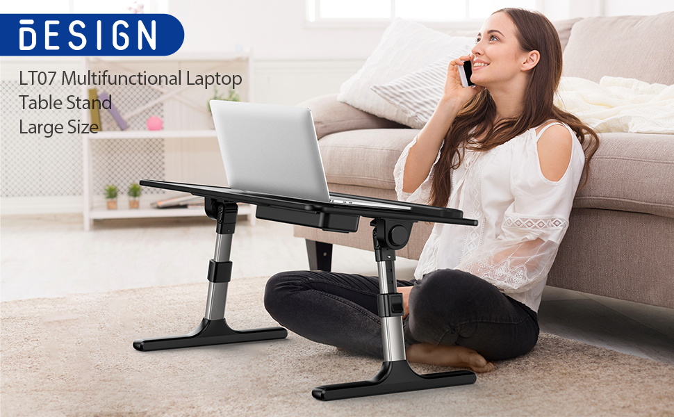 Amazon.com: Besign LT07 Lap Desk [Extra Large], Adjustable Laptop Table, Portable Standing Bed ...