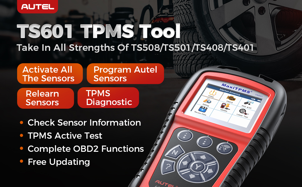 Autel MaxiTPMS TS601 Professional TPMS Service Programming Tool Car ...