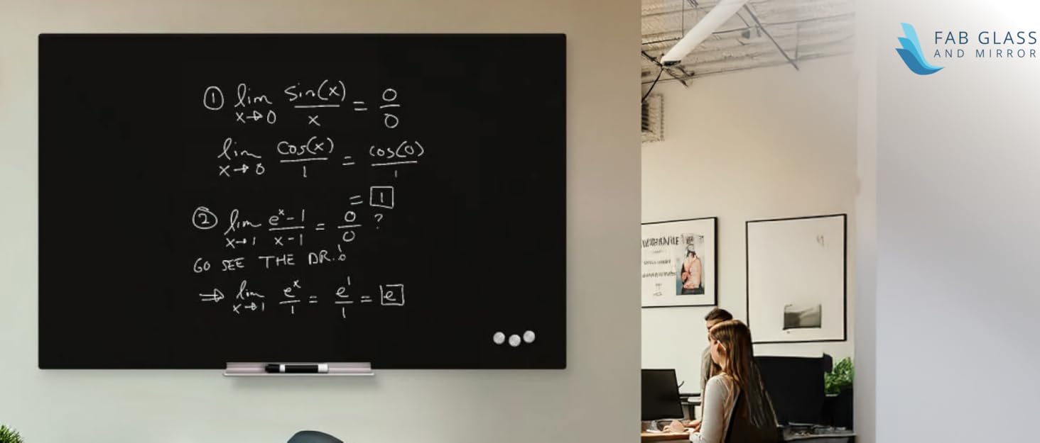 Amazon.com: Magnetic Glass Dry Erase Board 36"x60", White Frameless Surface Glass Board with ...