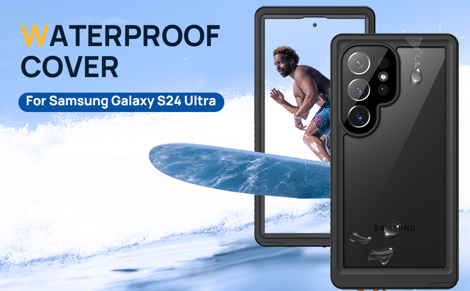 Lanhiem for Samsung Galaxy S24 Ultra Case, IP68 Waterproof S24 Ultra Dustproof Shockproof Case ...