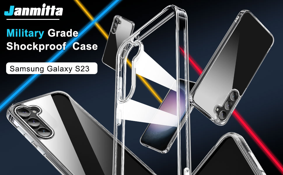 Amazon.com: Janmitta for Samsung Galaxy S23 Case with Screen Protector + Camera Lens Protector ...