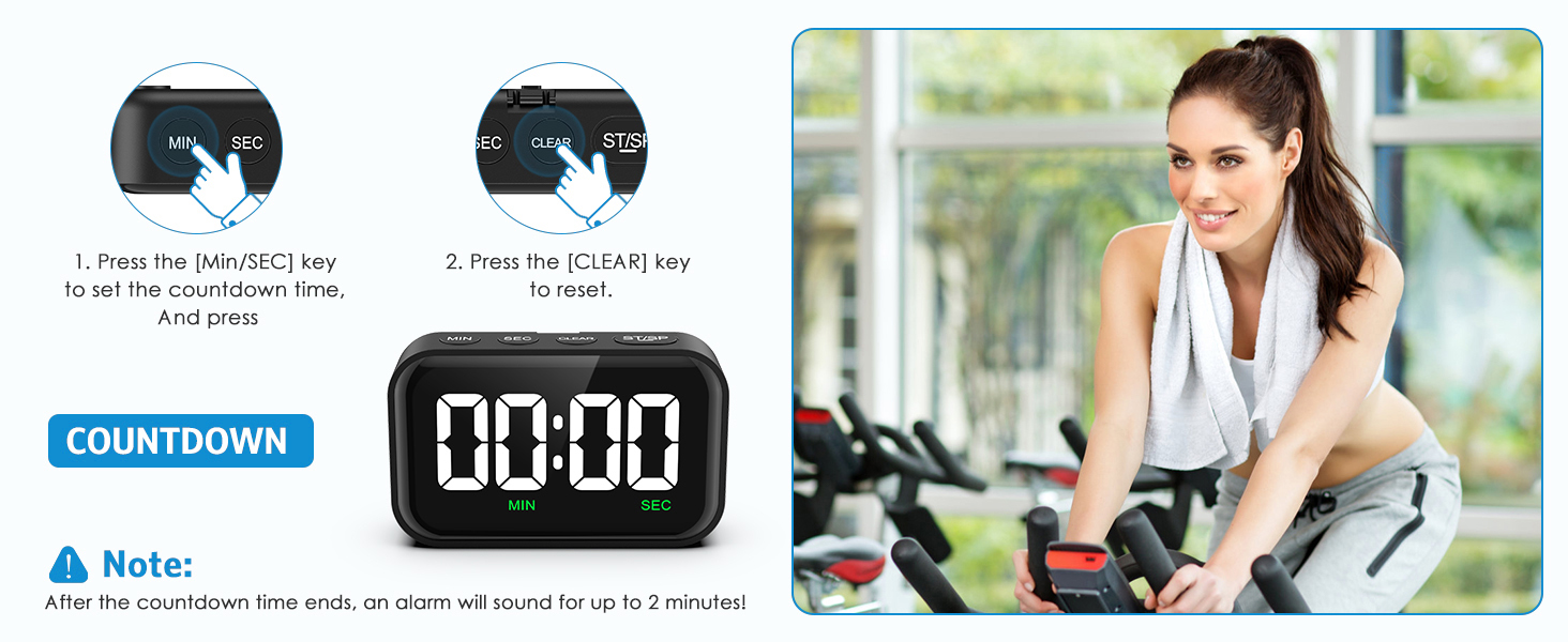 Newest AMIR Digital Timer, 3.5in Visual Timer Accurate Kitchen Timer, Magnetic Countdown Timer ...