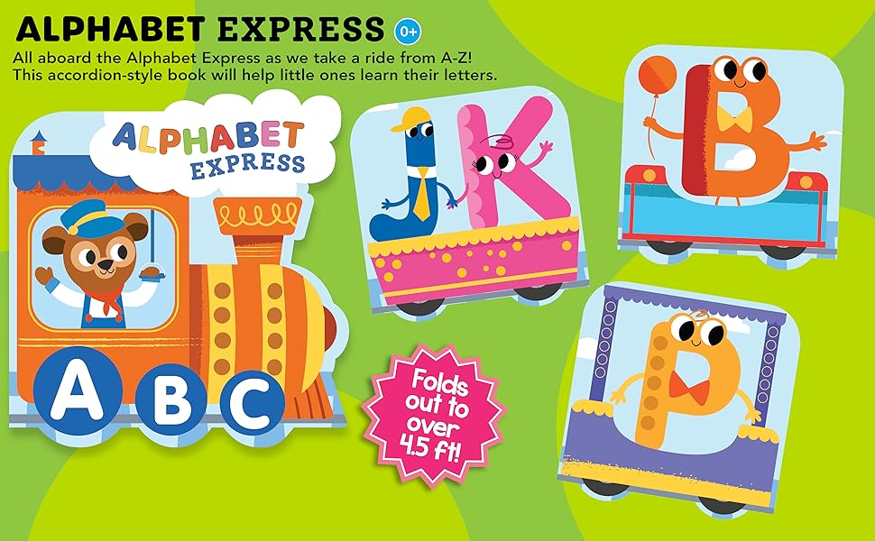 Amazon.com: Alphabet Express - A Fold-Out Accordion-Style Book for ... Amazon.com: Alphabet Express - A Fold-Out Accordion-Style Book for ...