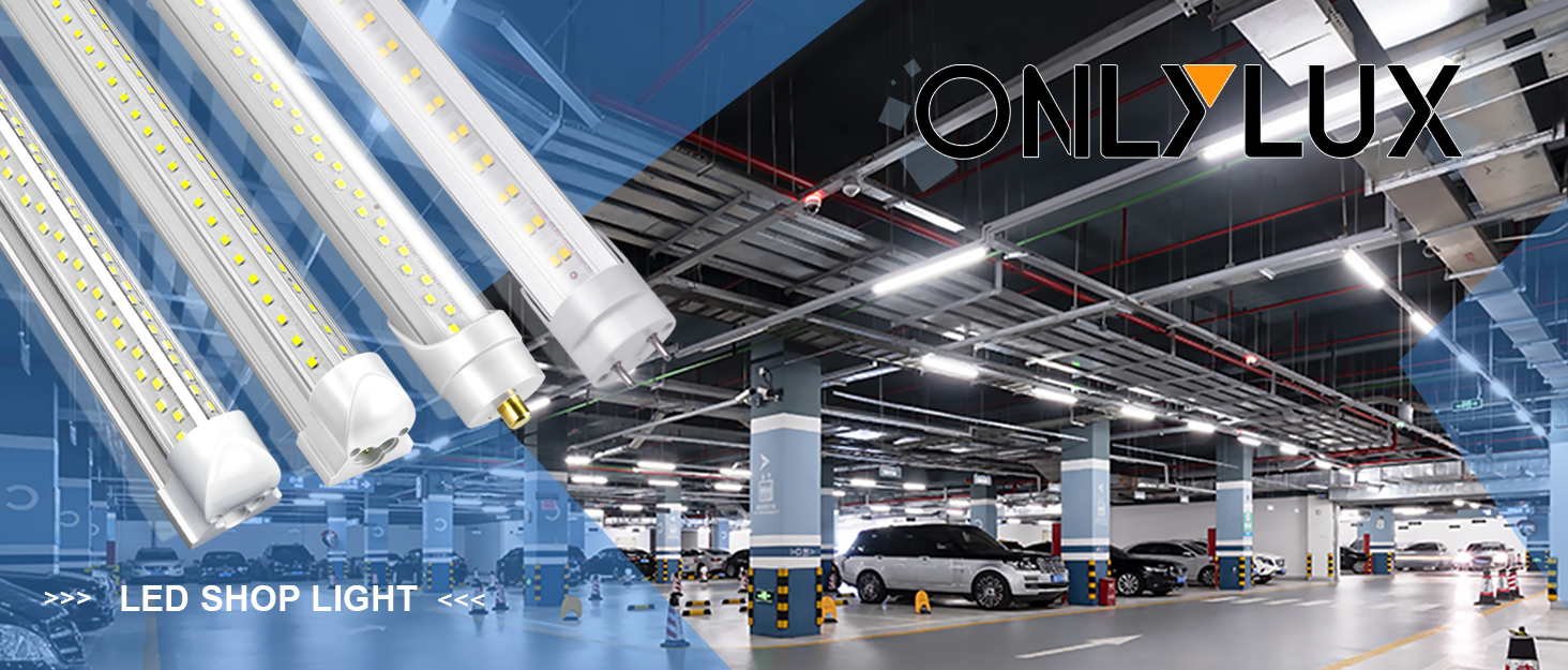 ONLYLUX 8ft R17D LED Tube Light, F96t12 HO 8 Foot Led Bulbs, 96'' 8ft led Shop Light to Replace ...