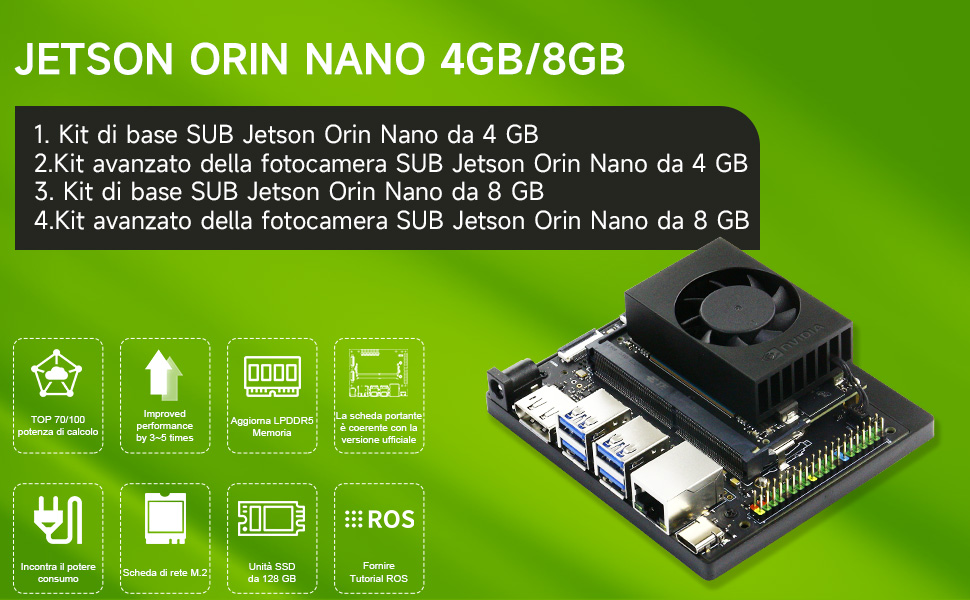 Yahboom Jetson Orin Nano 4GB/8GB Development Kit Wi-fi IMX219 CSI Camera Development Board Shell ...