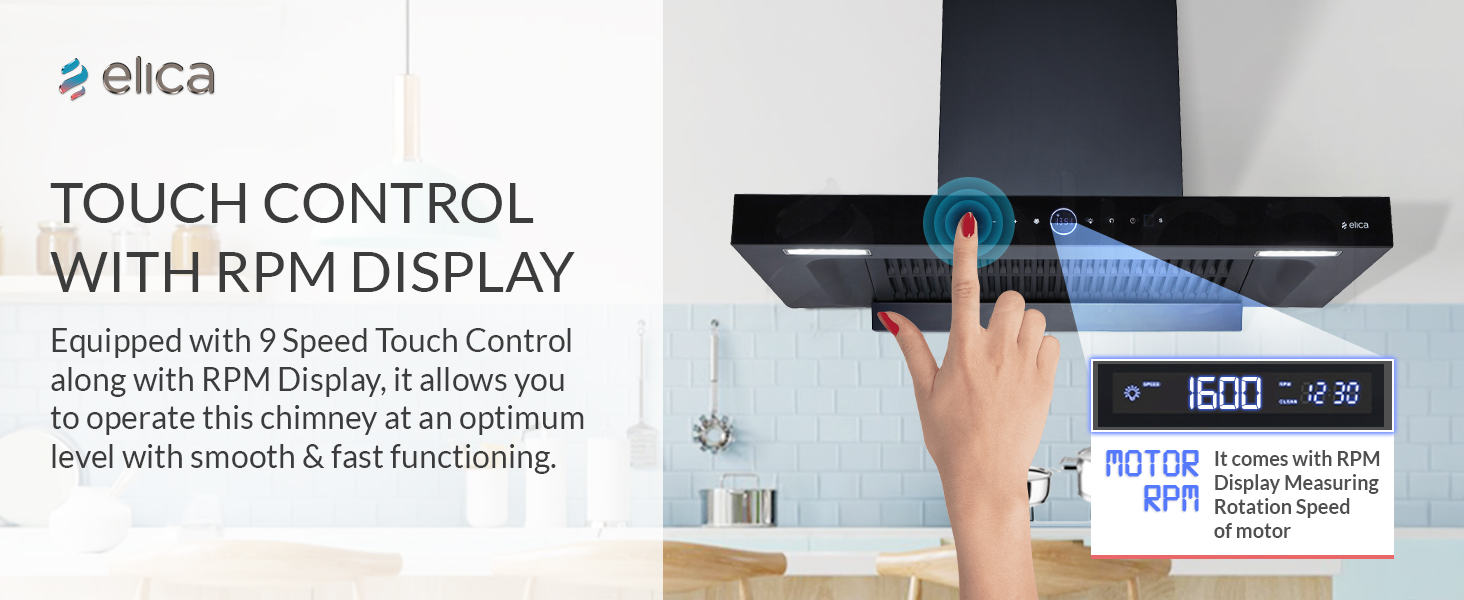 Elica 90cm 1600 m3/hr BLDC Filterless Autoclean Kitchen Chimney with FULL GRILL & 15 Years ...