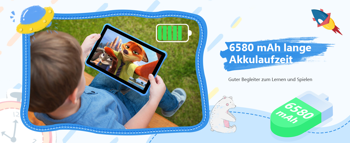 Blackview Kinder Tablet, 10.1 Zoll Tablet HD+ Display Tab A7 Kids, 5GB RAM+ 64GB ROM Tablet ...