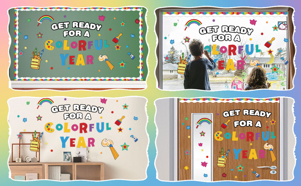 Amazon.com: MORENKISS Classroom Bulletin Board Decoration Set Welcome ...