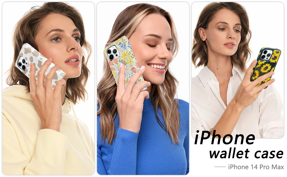 Amazon.com: TopPerfekt for iPhone 14 Pro Max Magnetic Clasp Wallet Case, Compatible with MagSafe ...