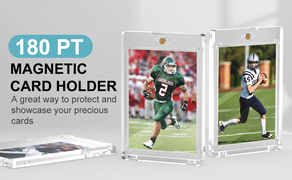 Amazon.com: SAMYUCHO 130PT 15 Pack Magnetic Card Holder for Trading Cards, One Card Touch Holder ...