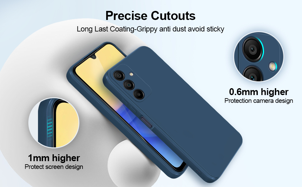 Amazon.com: GiiYoon Silicone Case Compatible with Samsung Galaxy A15, Full Body Silky Soft Touch ...