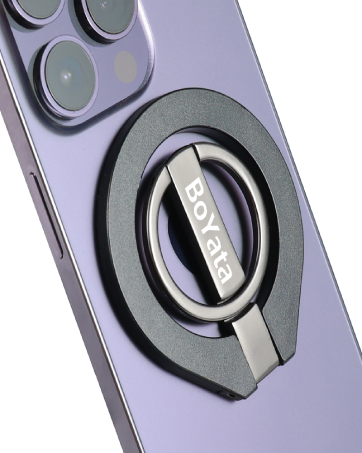 Amazon | BoYata マグネット式スマホリング MagSafe対応 バンカーリング スマホスタンド機能 360?回転 角度調整可能 磁気増強メタルリング付き スマホ落下防止 取り外し ...