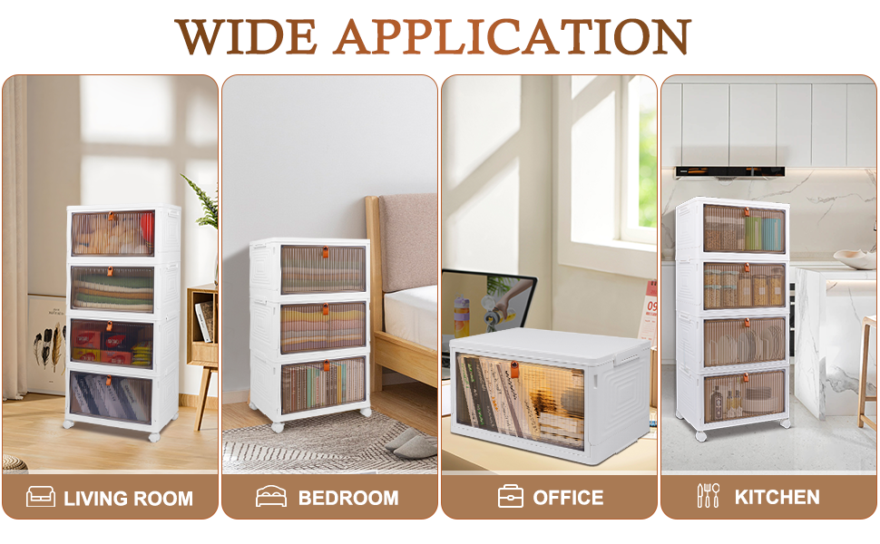 Contenedores de almacenamiento de plástico de 4 niveles de 23 cuartos ...