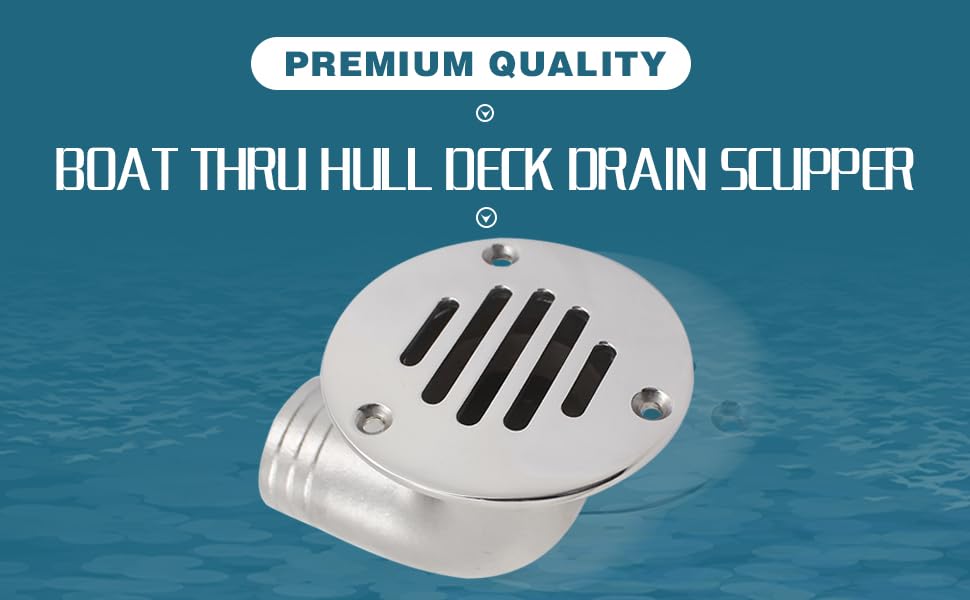 Amazon.com : SHENGHUISS Boat Thru Hull Deck Drain Scupper 316 Stainless ...