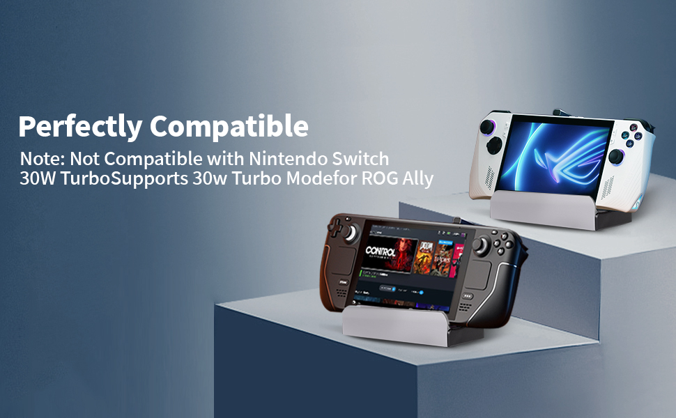 Atzeste Docking Station for Steam Deck OLED 2023/ROG Ally/Legion Go, 6-in-1 Steam Deck Dock with ...