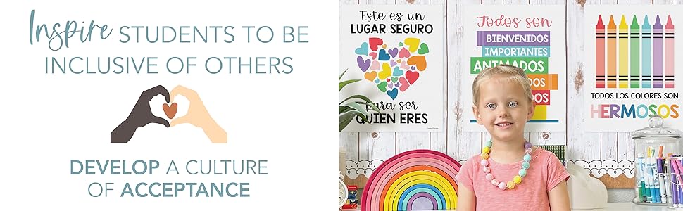 Amazon.com : Hadley Designs 6 Spanish Classroom Decorations – Spanish ...