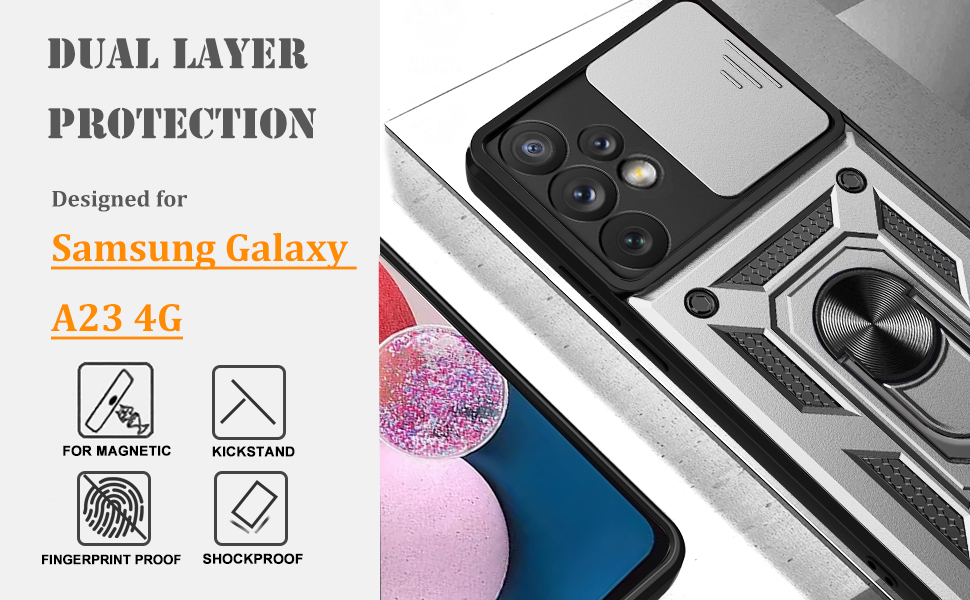 Amazon.com: RJYWSQH for Samsung Galaxy A23 5G Case: Phone Case with Screen Protector for Samsung ...