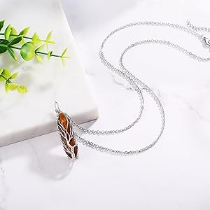 XIANNVXI Tree of Life Wire Wrapped Crystal Point Pendant Necklace Reiki Healing Crystal Stone ...