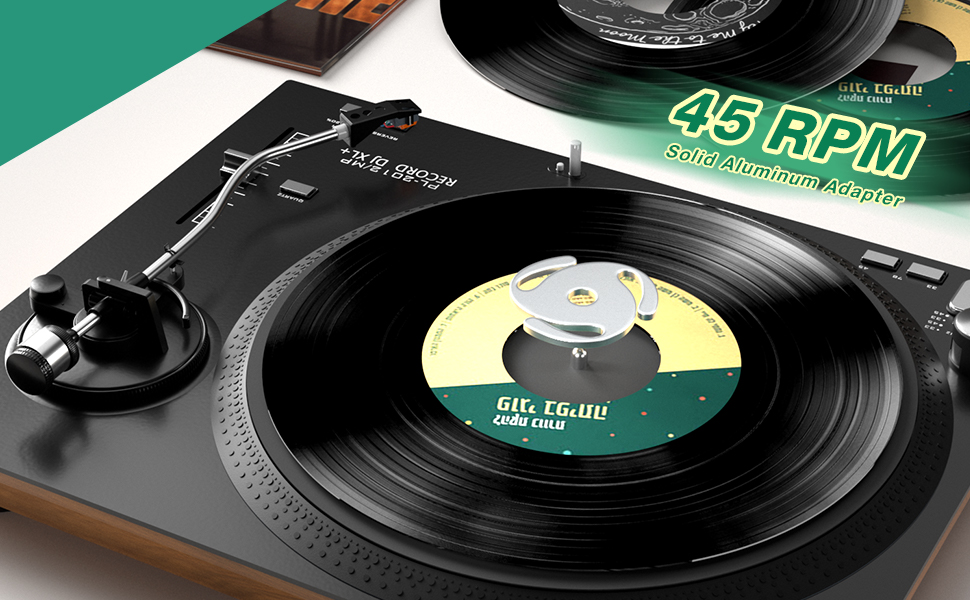 Amazon.com: Facmogu 45 RPM Record Adapter, 7 Inch Vinyl Record Solid Aluminum Adapter, 45 ...