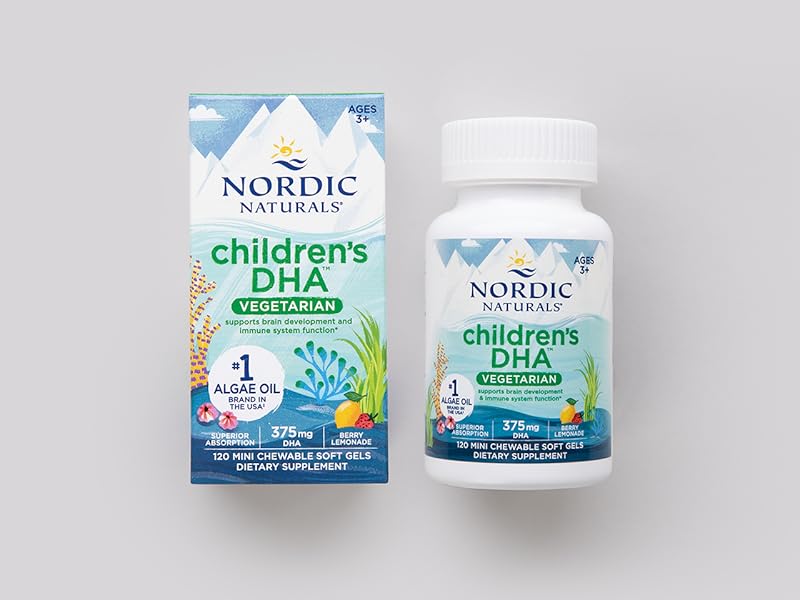 Amazon.com: Nordic Naturals Children's DHA Vegetarian - Kids DHA Omega-3 Supplement -Algae Oil ...