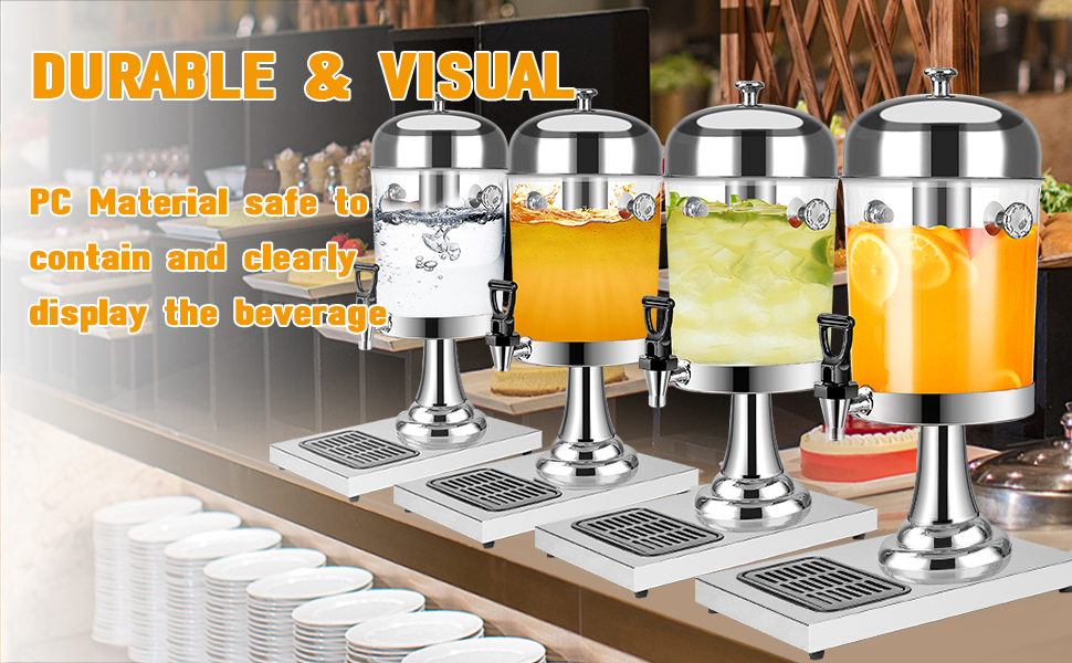 Amazon.com | JopaihoVie 4.4 Gallon Drink Dispenser – Iced Drink Dispenser with Ice Core for ...