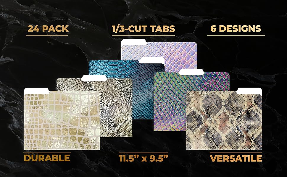 Amazon.com : Better Office Products Decorative File Folders, 24 Pack, 8 ...