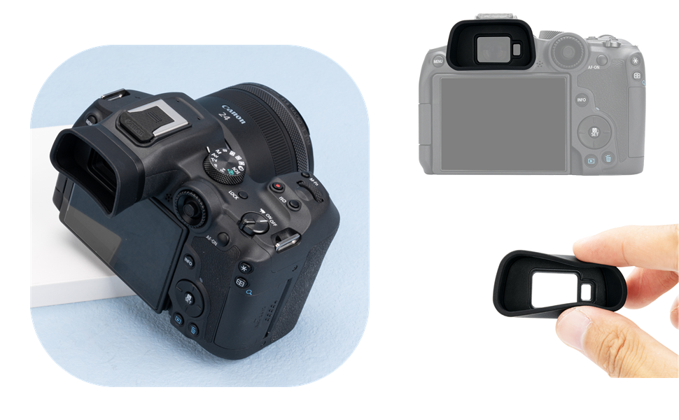 Soft Silicon R7 Eyecup Eyepiece，Extended Camera Eye Cup Viewfinder Special Designed for Canon ...