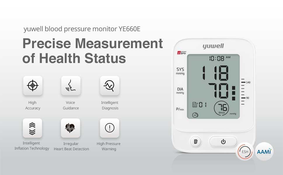 Amazon.com: yuwell Blood Pressure Monitor, Extra Large Upper Arm Cuff, Digital BP Machine for ...