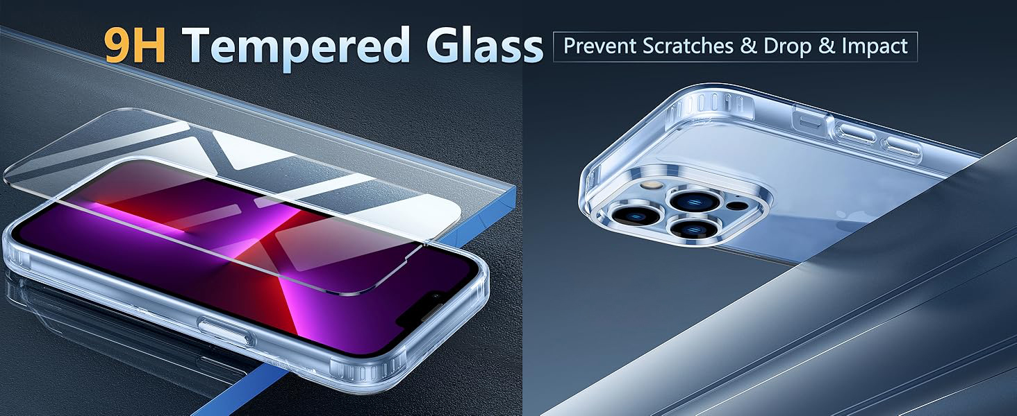 Amazon.com: FNTCASE for iPhone 13 Pro-Max Case: Anti-Yellowing Slim Clear Case | Military Grade ...