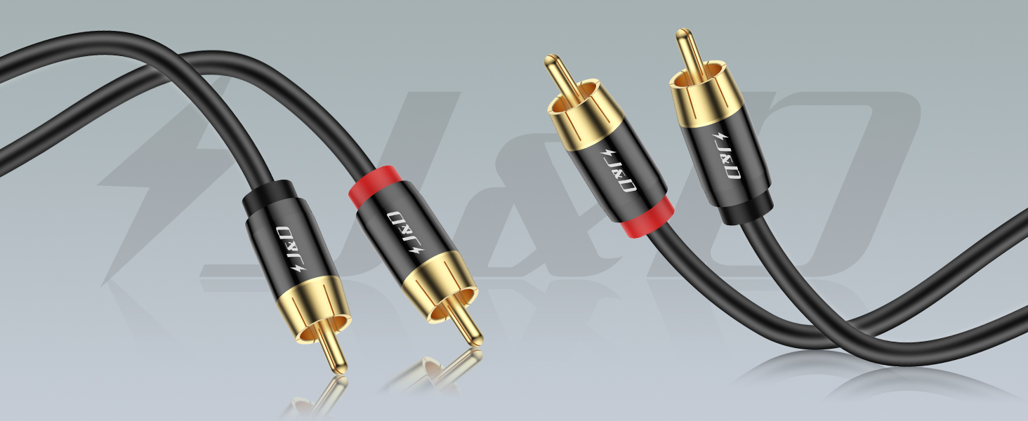 Amazon.com: J&D 2 RCA M/M Stereo Audio Cable, 20 FT RCA Audio Cable Gold-Plated Copper Shell ...