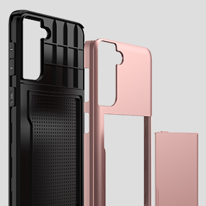 Amazon.com: Nvollnoe for Samsung S21 Plus Case with Card Holder Dual Layer Heavy Duty Protective ...