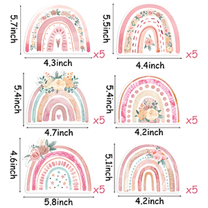 Amazon.com: CY2SIDE Spring Boho Rainbow Cutouts - 98PCS Hello Spring ...