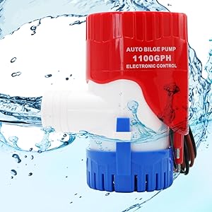 Amazon.com: HUIXHAO 1100gph Auto Bilge Pump Electric 12V with electrode switch for Boat ...